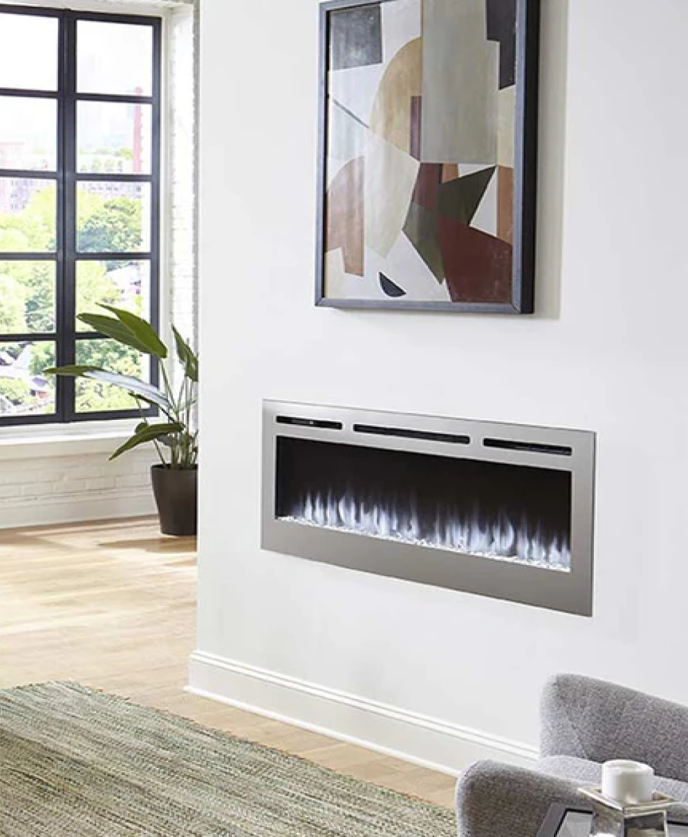 Modern Masterpiece Flames| Modern Stainless Steel Fireplace ...