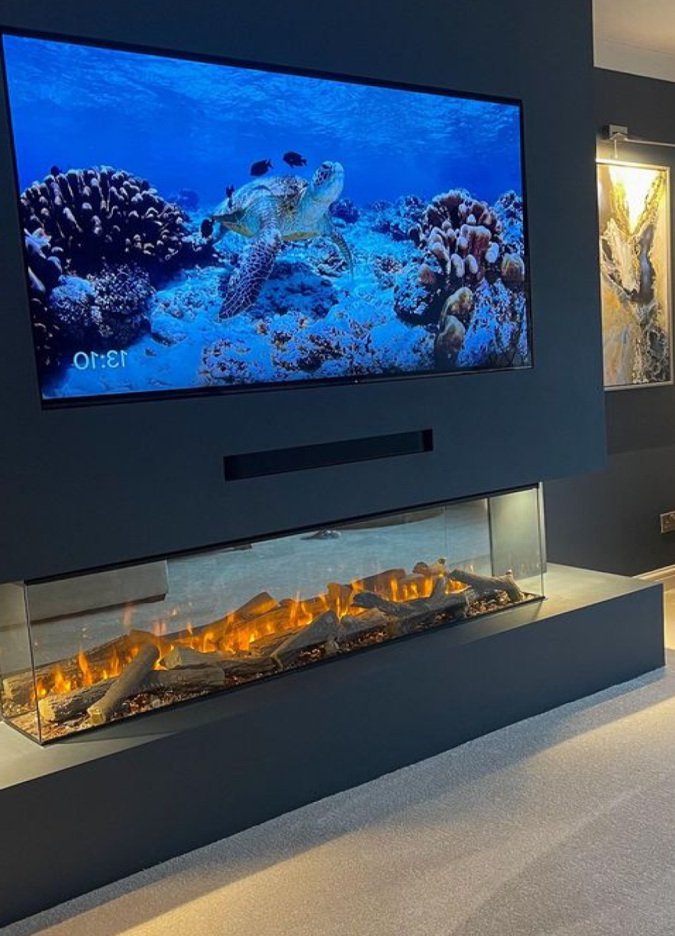 New 3 Side Fireplace Glow | Exquisite Electric Fireplace ...