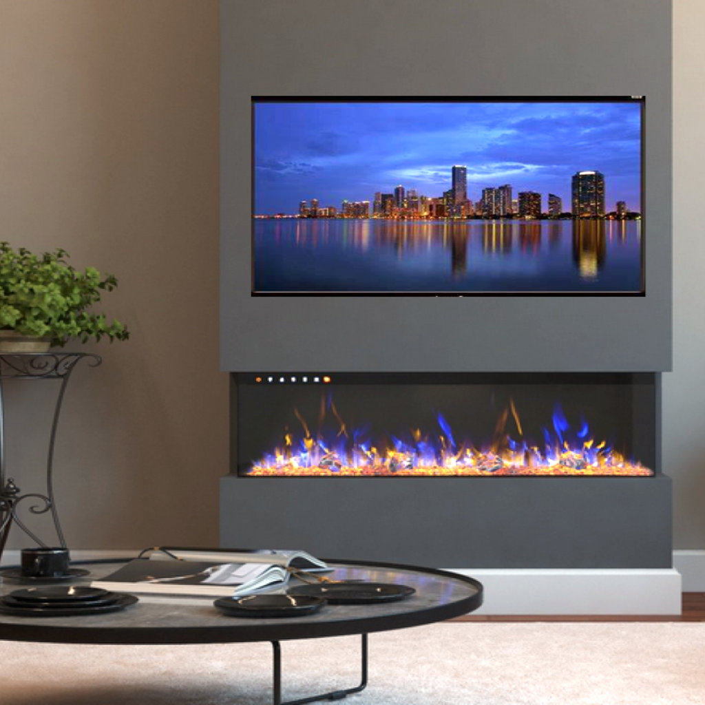 New 3 Side Fireplace Glow | Exquisite Electric Fireplace ...