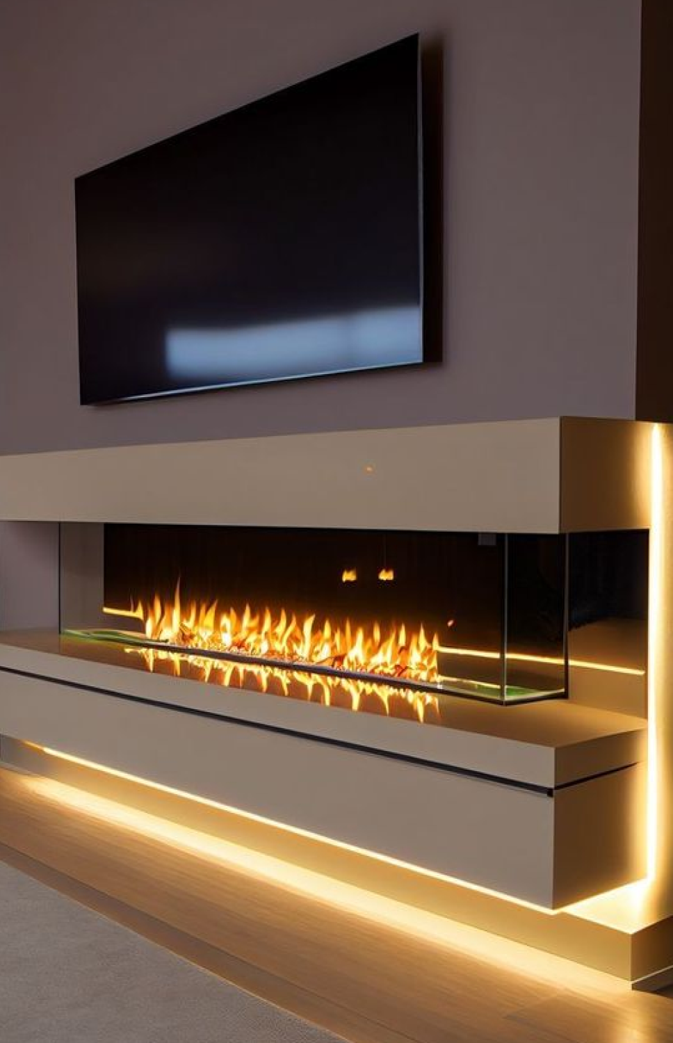 New 3 Side Fireplace Glow | Exquisite Electric Fireplace ...