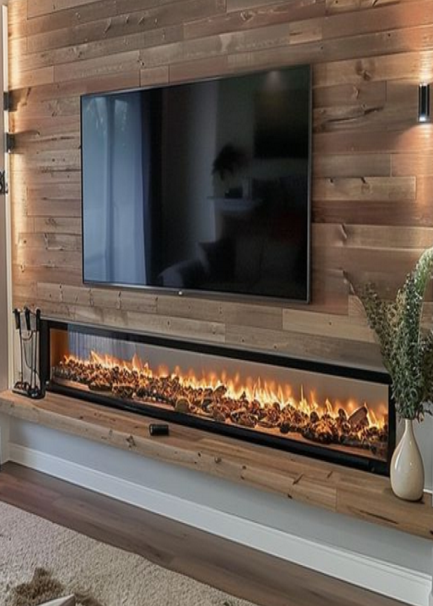 Smart 100 Inch Electric Fireplace | Energy Efficient Flames ...