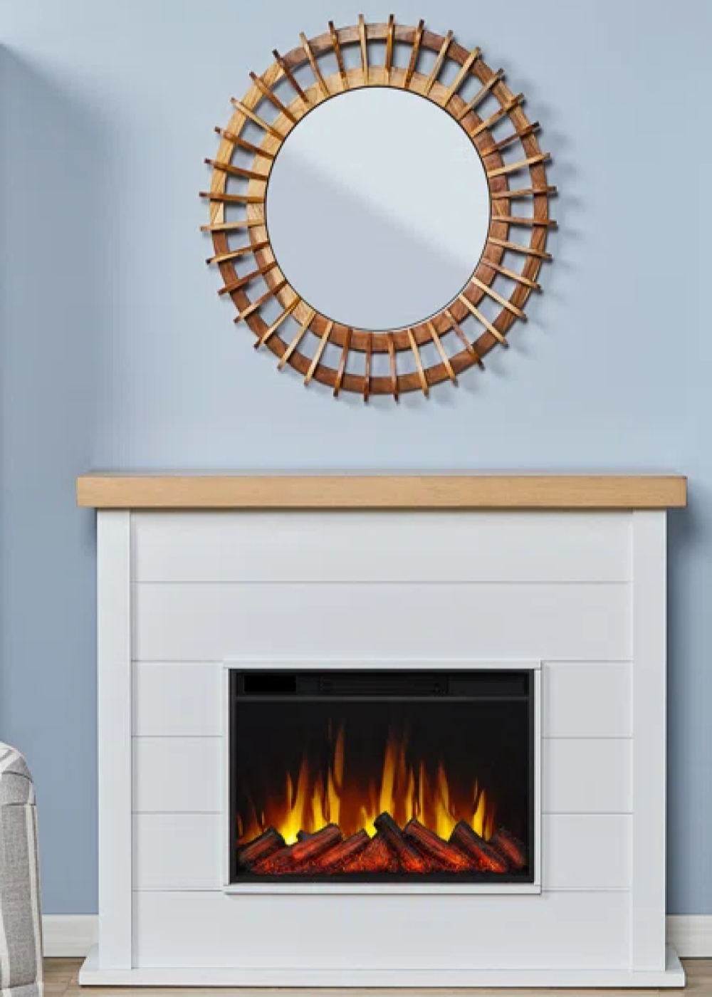Elegant Ebony Electric Fireplace | Eco-Friendly Fireplace Decor ...