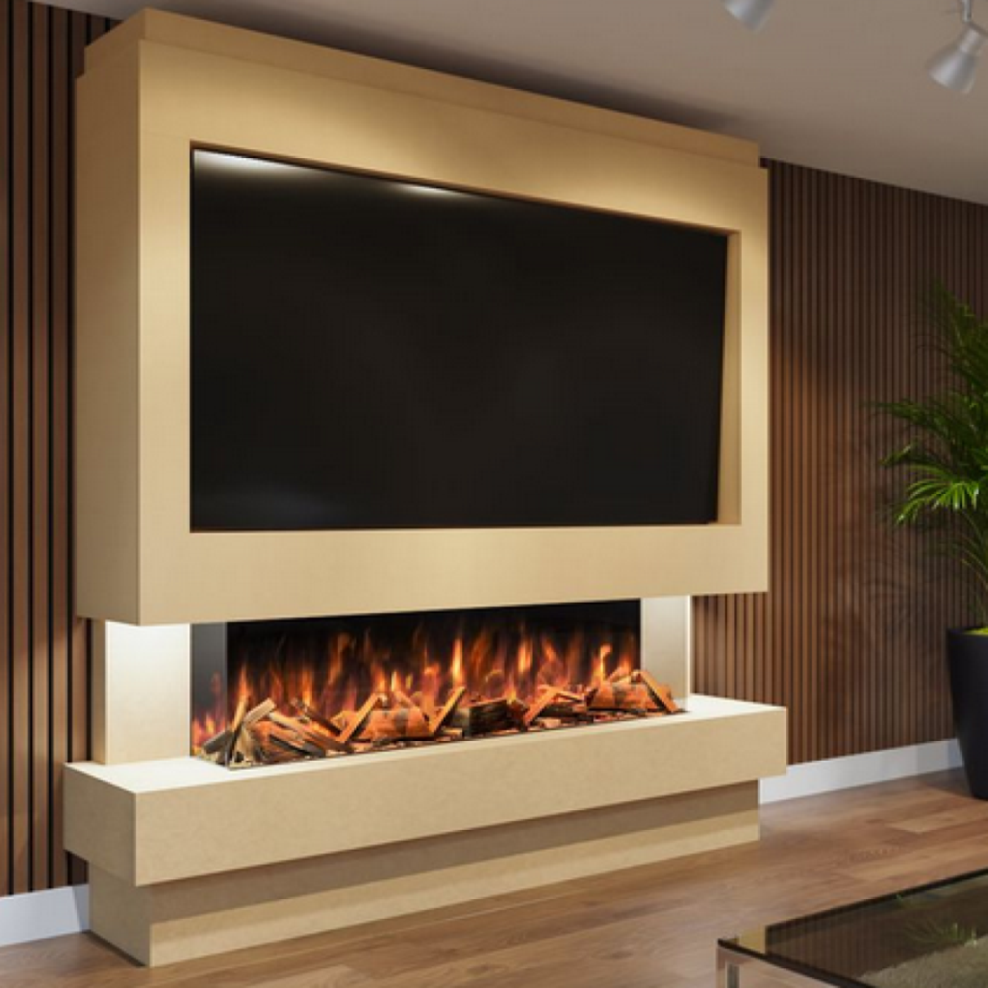 New 3 Side Fireplace Glow | Exquisite Electric Fireplace ...