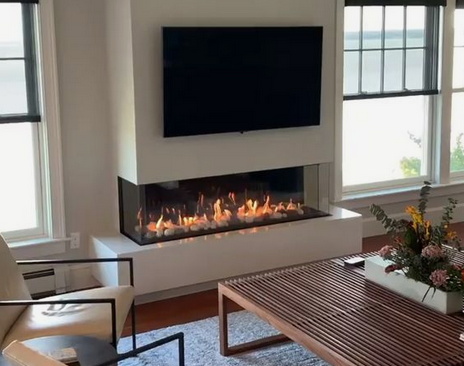 60"Electric Fireplace Radiance | 60"3 side Fireplace Magnificent Glow ...