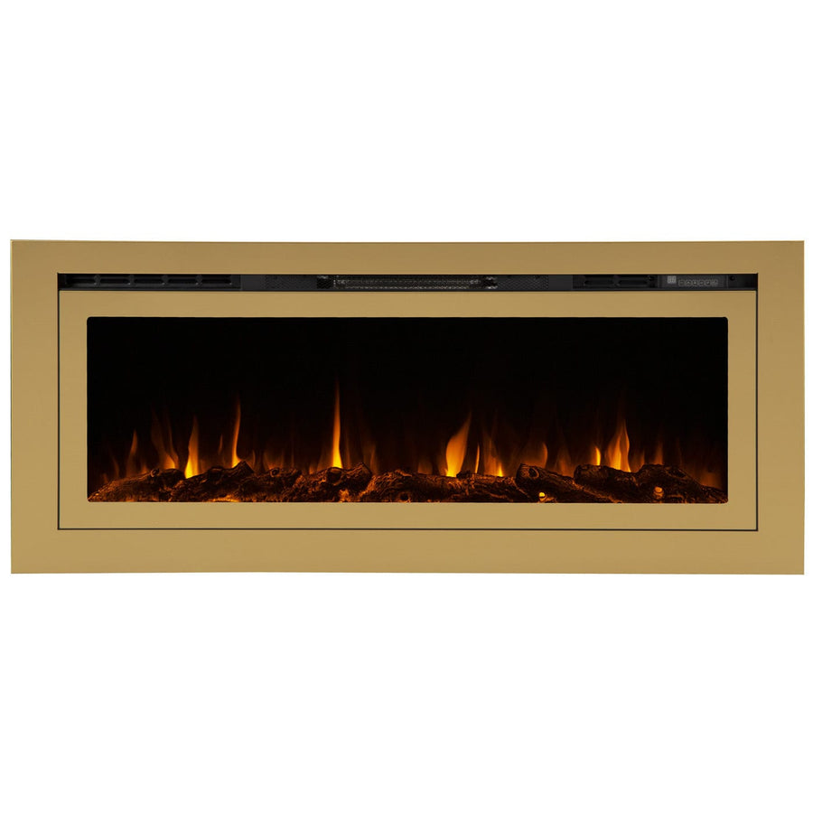 50"Deluxe Gold Electric Fireplace | Luxurious gold frame 50" Fireplace ...